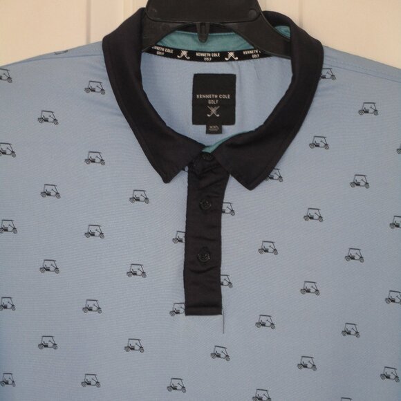 Kenneth Cole Golf | Shirts | Kenneth Cole Golf Mens Ss Stretch Blue ...